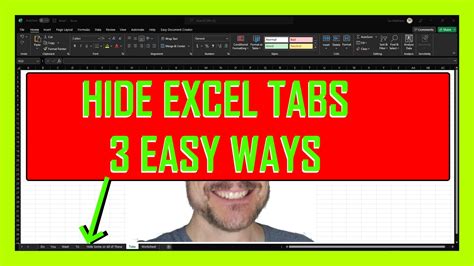 SOLVED VIDEO How To Hide Worksheet Tabs In An Excel Workbook Up Running Inc Tech How To S