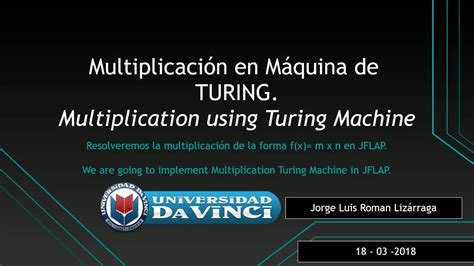 Multiplication Using Turing Machine With Jflap Youtube