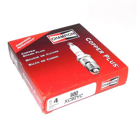 (4) Pack OEM XC92YC (980) Copper Plus Champion Spark Plugs - Walmart.com