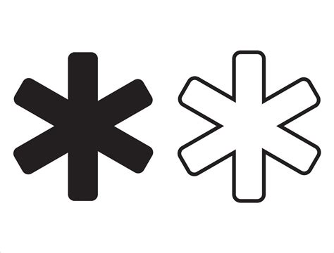 Asterisk Symbol On White Background 44771556 Vector Art At Vecteezy