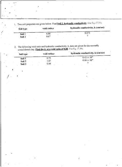 Solved 1 Two Soil Properties Are Given Below Find Soil 2 Chegg Com