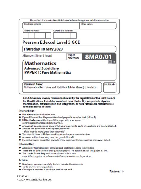 2306 8ma0 01 As Pure Mathematics June 2023 Word Pdf Equations