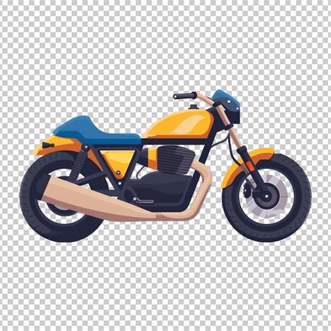Motorcycle Semi Flat Color Raster Object On White Background Premium