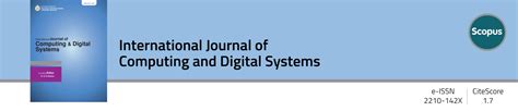 indexing international journal of computing and digital systems