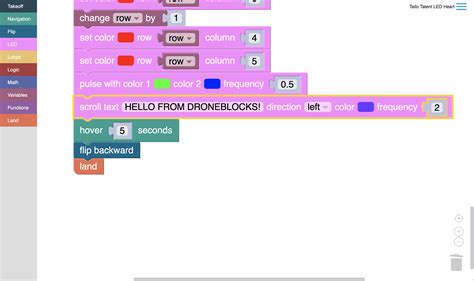 Programming Tello Talent Aka Robomaster Tt Led Board With Droneblocks Droneblocks