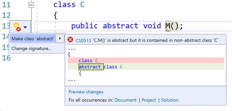 Make Class Abstract Visual Studio Windows Microsoft Learn