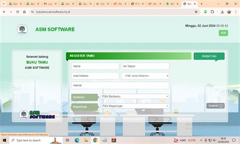 Aplikasi Buku Tamu E Tamu Asm Software