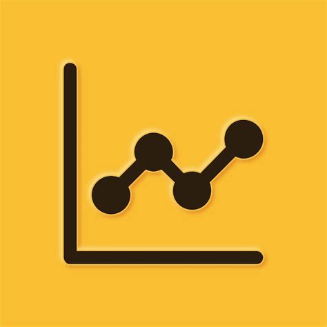 Premium Vector Stunning Embossed Yellow Dot Chart Icon