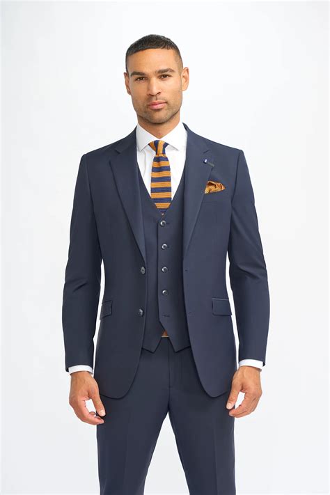 Malibu Mens Navy 3 Piece Tailored Fit Suit Buy Online Happy Gentleman