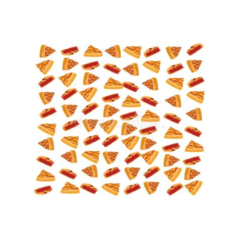 Pie Set Pie Pattern Free Vector Illustration Stock Illustration