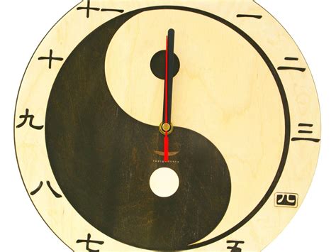 Yin And Yang Wooden Wall Clock Yin And Yang Clock Jing Jang Clock Yin