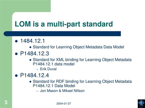 ppt ieee p1484 12 ltsc learning object metadata lom wayne hodgins