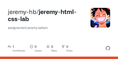 github jeremy hb jeremy html css lab assignement jeremy sellam