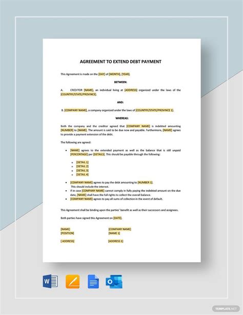 Debt Settlement Agreement Form 3 Free Templates In Pdf Word Excel Free