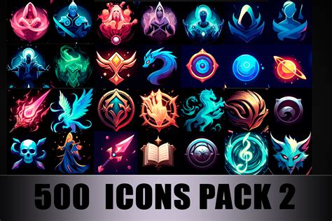 500 Icons Pack 2 2d Icons Unity Asset Store