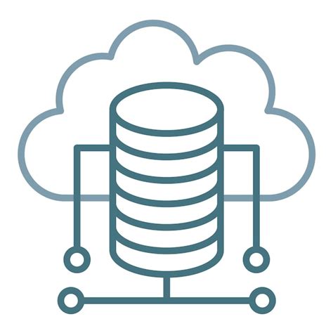 Premium Vector Cloud Database Flat Illustration