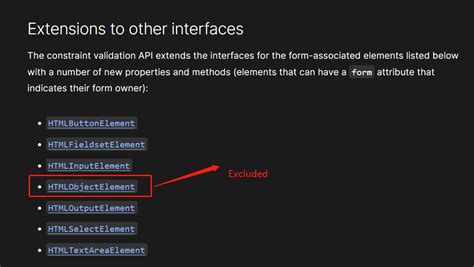 Issue Of Constraint Validation Api · Issue 15308 · Mdncontent · Github