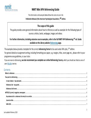 Fillable Online Library Nmit Ac Th Edition Common Reference Examples Guide APA Style Fax