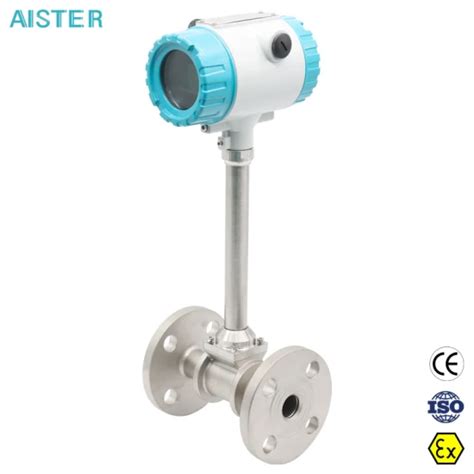 Rs485 Modbus Gas Mass Vortex Flowmeter With Tandp Compensation For Hot Steam Measuring Air Vortex