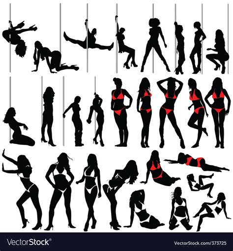 Sexy Women And Striptease Royalty Free Vector Image