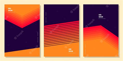Premium Vector Abstract Geometric Shapes Portrait Background Template Copy Space Set For