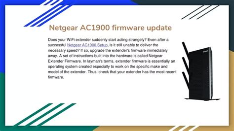 PPT Netgear AC1900 Firmware Update PowerPoint Presentation Free Download ID 12055299