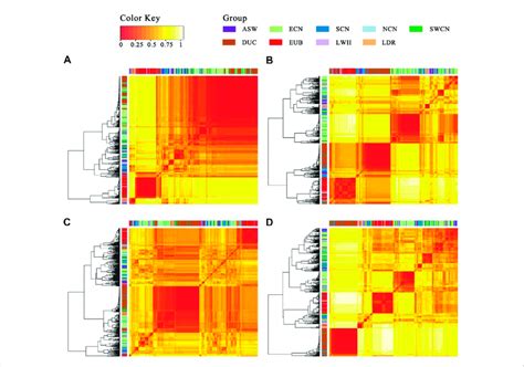 Heatmap And Hierarchical Clustering Of The SNP Distance Matrix A