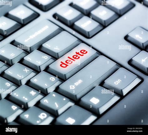 Keyboard With DELETE Button Stock Photo Alamy