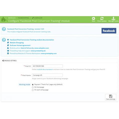 Meta Facebook Pixel Conversion Tracking For Prestashop Module Prestaplay