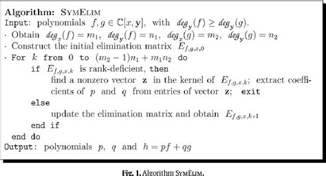 Figure 1 From Authors Personal Copy Theoretical Computer Science A Numerical Elimination Method