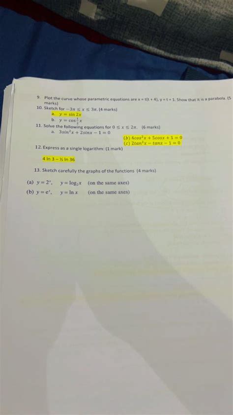 Solved Plot The Curve Whose Parametric Equations Are Chegg
