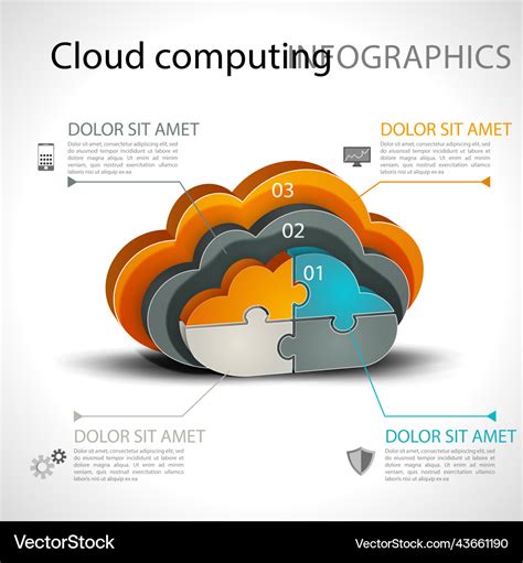 Cloud Computing Infographics Royalty Free Vector Image