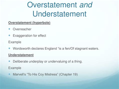 Overstatement Definition Definition And Meaning Of Exaggeration