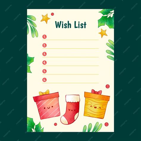산타 소원 편지 템플릿 무료 벡터
