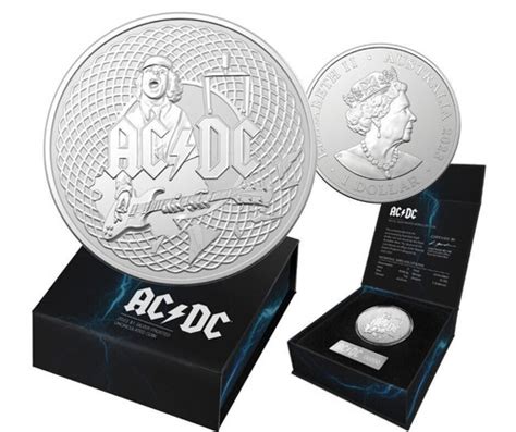 Royal Australian Mint Oz Silver Ac Dc Frosted Coin Sure Bullion
