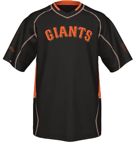 San Francisco Giants Mlb Fast Action Synthetic V Neck Jersey By