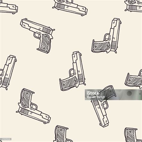 총 낙서 연속무늬 배경기술 2015년에 대한 스톡 벡터 아트 및 기타 이미지 2015년 권총 그리기 Istock