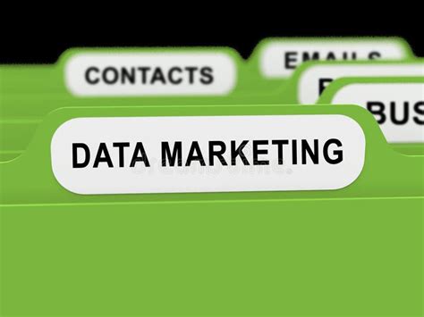 Data Driven Marketing Database Analytics 3d Rendering Stock