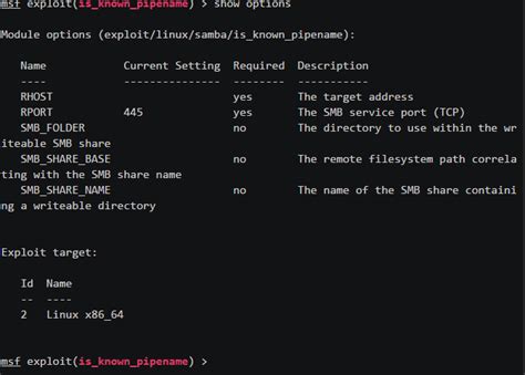 Exploiting Cve 2017 7494 With Isknownpipename Metasploit Module