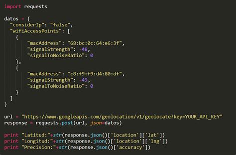 Scripts de geolocalización en Python C S RS