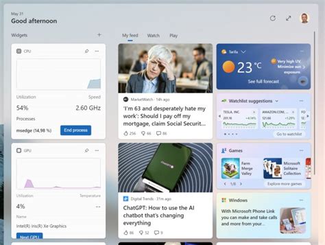 Windows 11 現在具有用於監控 Cpu、gpu 和 Ram 的小部件 All Things Windows