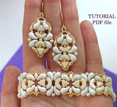 Bead Weaving Tutorial Bead Jewelry Tutorial Beading Pattern Etsy