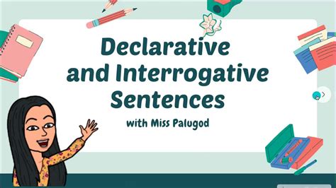 Declarative And Interrogative Sentences Youtube