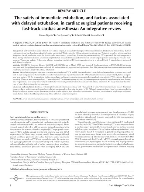 Pdf The Safety Of Immediate Extubation And Factors Associated With Delayed Extubation In