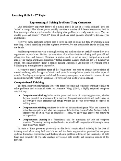 learning skills 2 3rd meeting midtermchapter 9 representing solving problems using computers