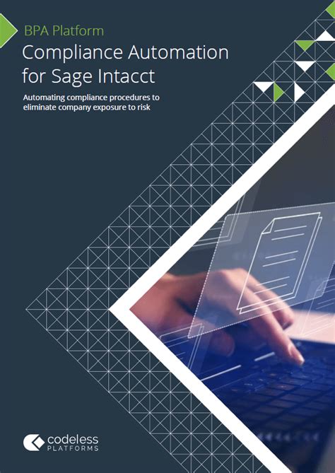 Sage Intacct Compliance Automation Tool Codeless Platforms