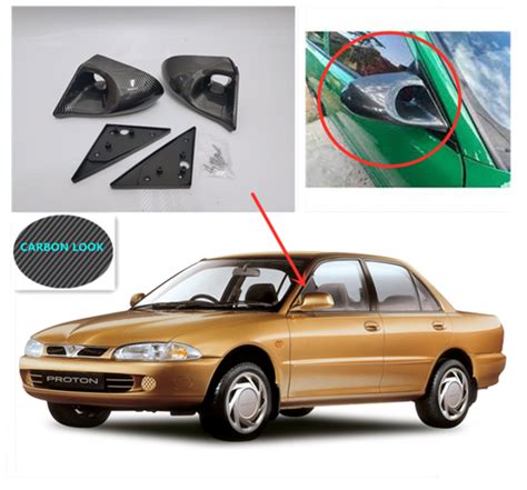 Proton Wira Satria Putra （evo3）ganador Side Mirror Carbon Look Blue Glass Lazada