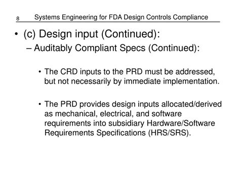 Ppt Systems Engineering For Fda Design Controls Compliance Powerpoint Presentation Id 223959