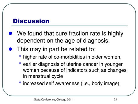 Ppt Use Of Cure Fraction Model For The Survival Analysis Of Uterine