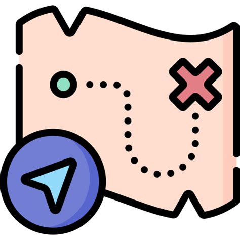 Treasure Map Special Lineal Color Icon
